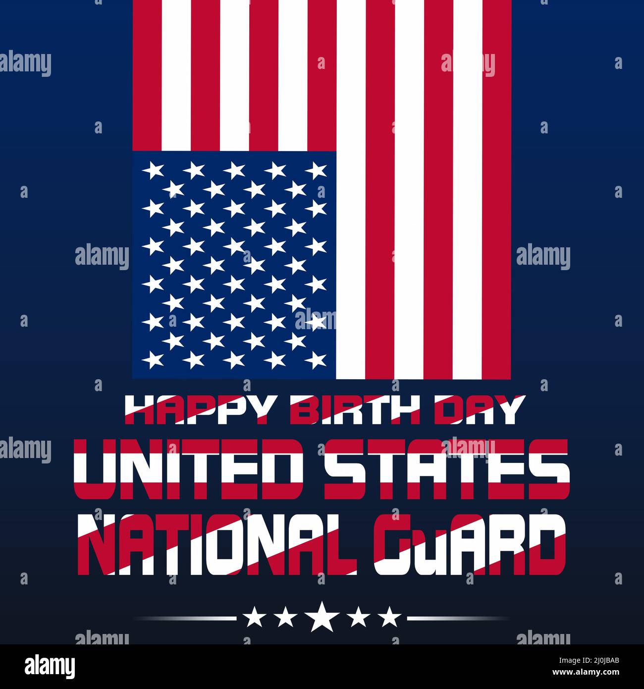 Illustration for National Guard Birthday with the United States flag ...