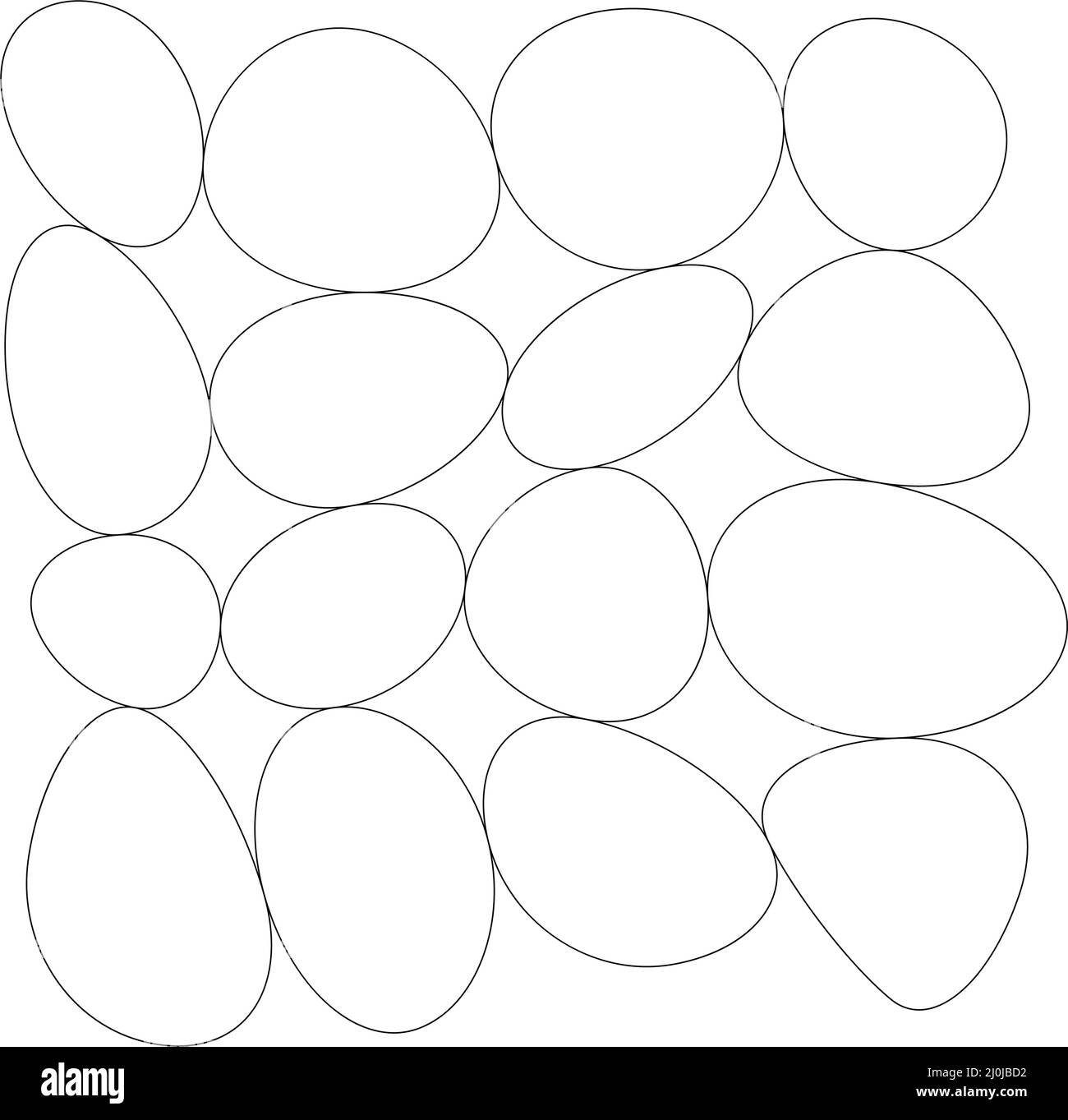 Rounded stones, pebbles, rock wall pattern and texture - stock vector ...