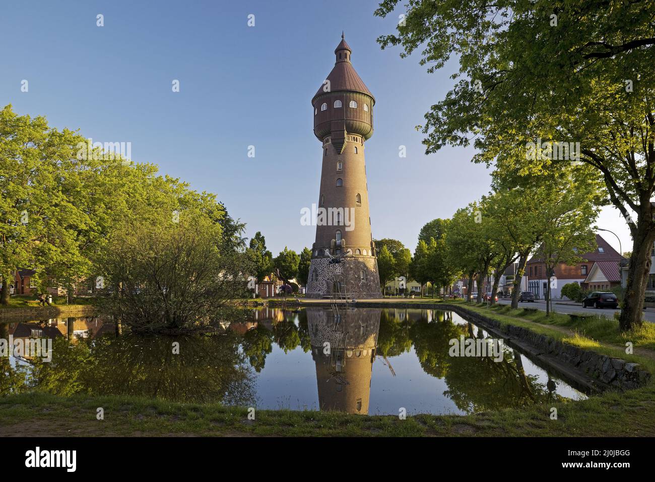 Water tower, landmark, Heide in Holstein, Schleswig-Holstein, Germany ...