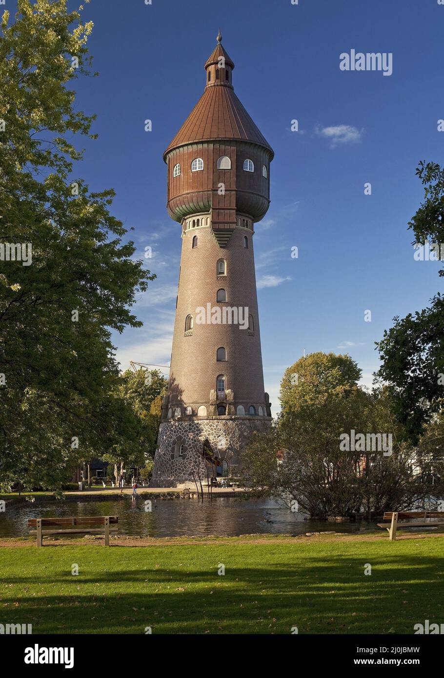 Water tower, landmark, Heide in Holstein, Schleswig-Holstein, Germany ...