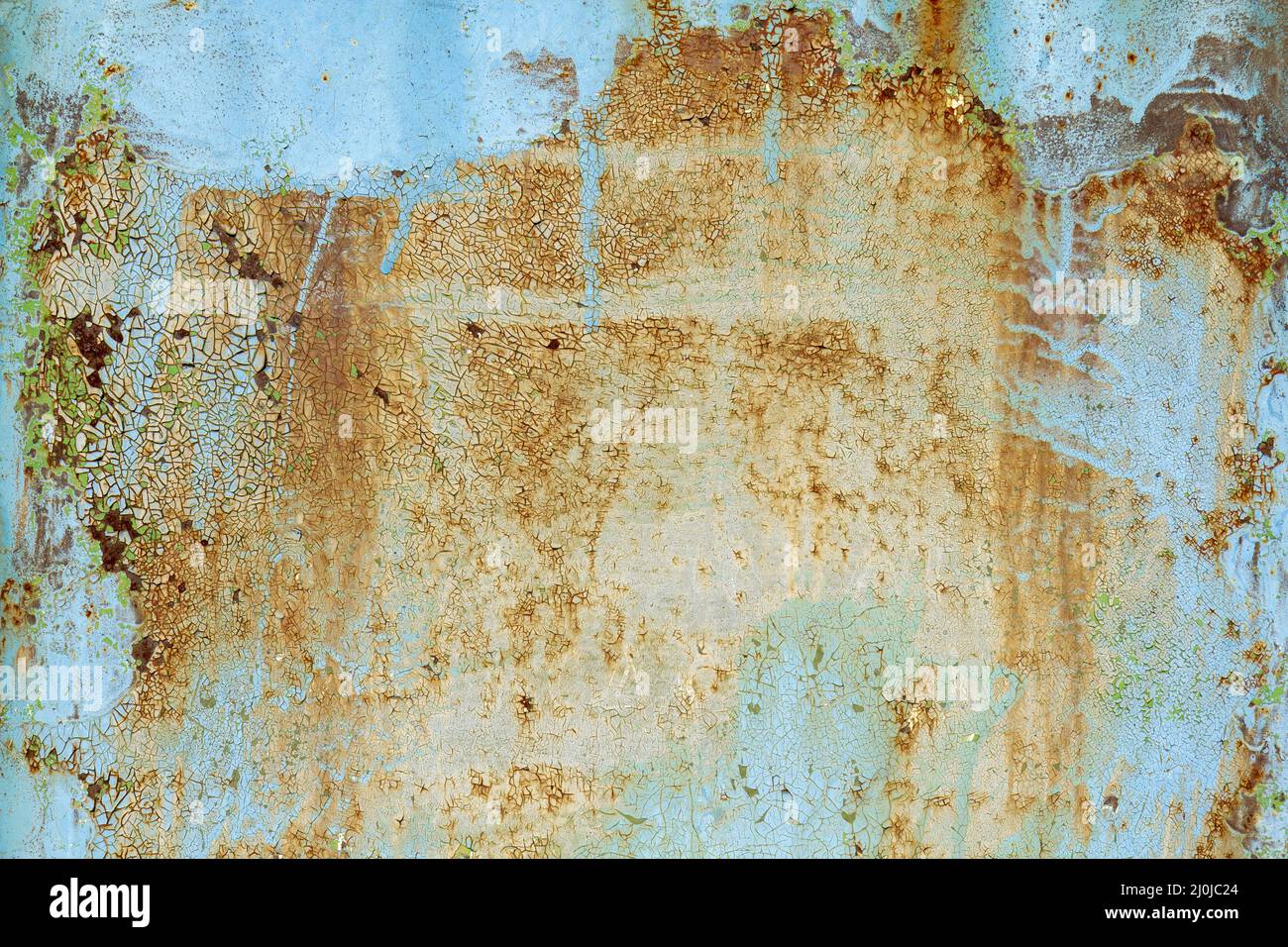 Brown beige abstract background with orange blue hues. A rust-eaten ...