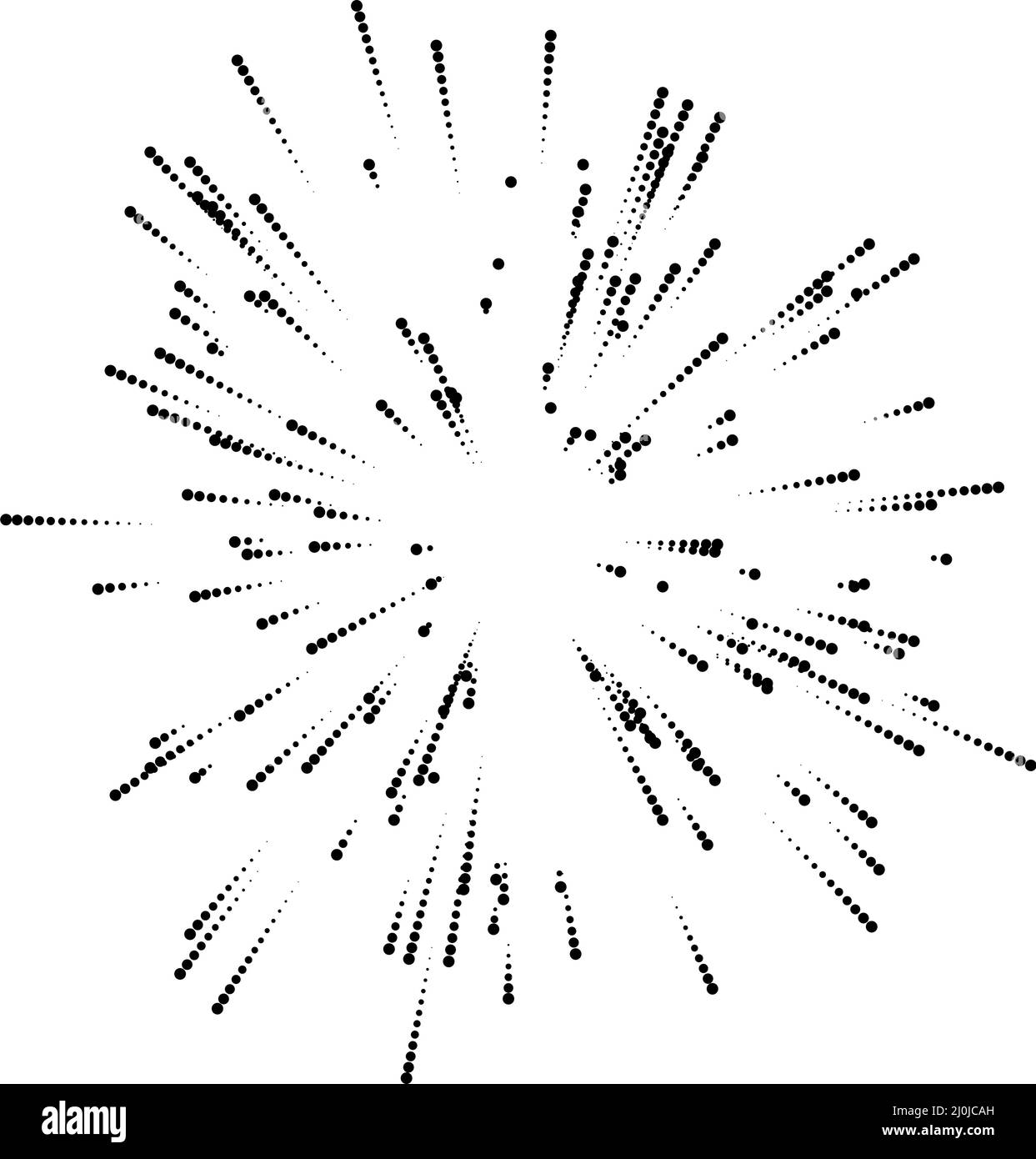 Random dots, circles and polkadots spreading, radiating. Confetti ...