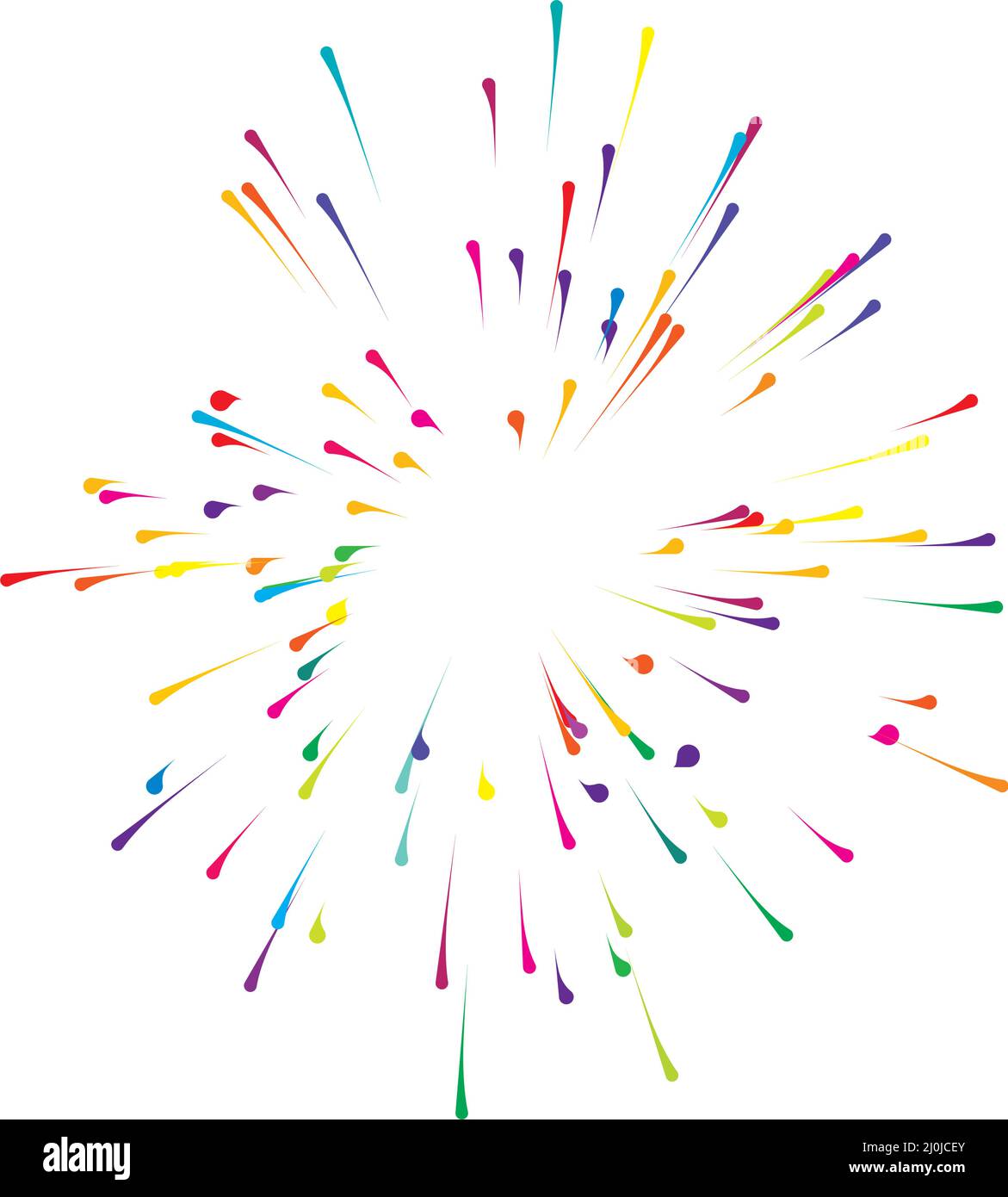 Radiate colorful lines, rays, beams. Radiating, radial multicolor sun ...