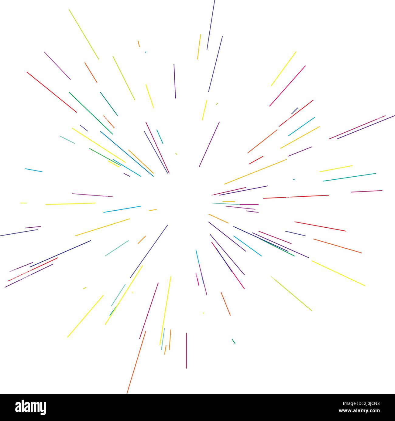 Radiate colorful lines, rays, beams. Radiating, radial multicolor sun ...