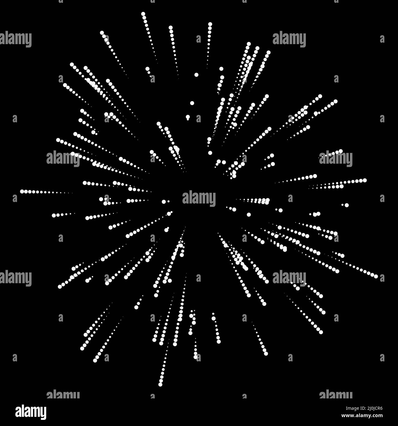 Random dots, circles and polkadots spreading, radiating. Confetti ...