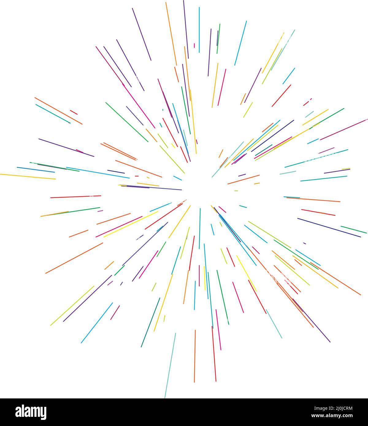 Radiate colorful lines, rays, beams. Radiating, radial multicolor sun ...