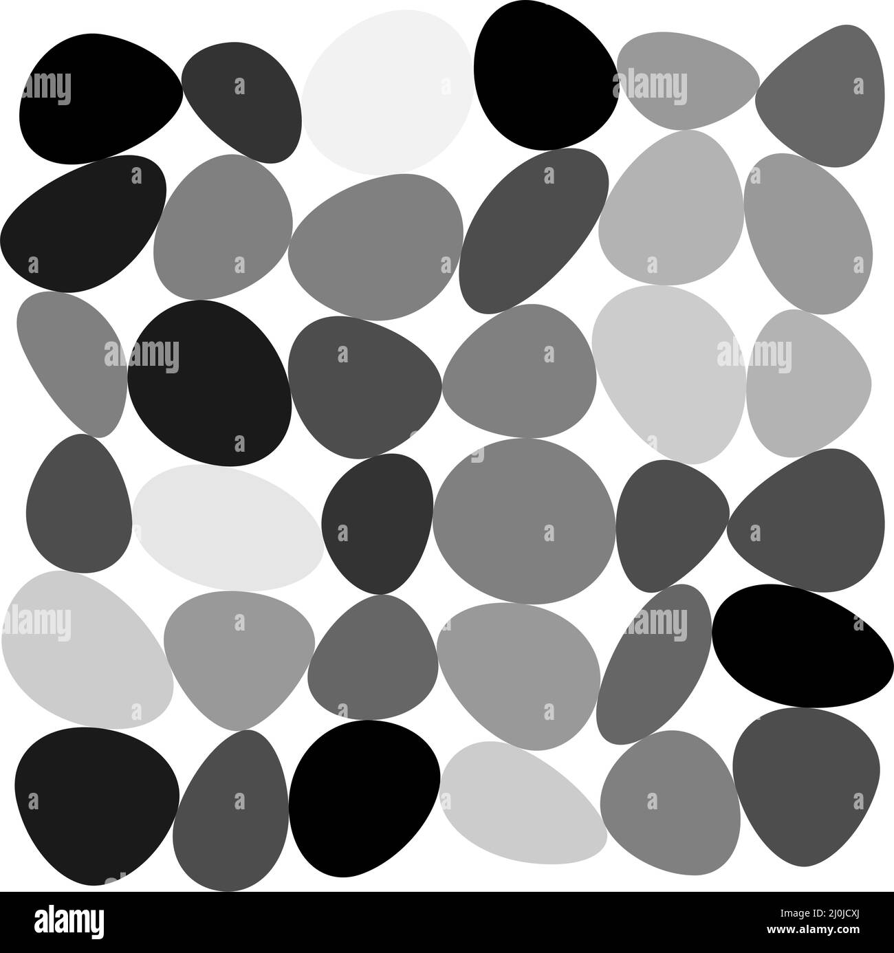 Rounded stones, pebbles, rock wall pattern and texture - stock vector ...