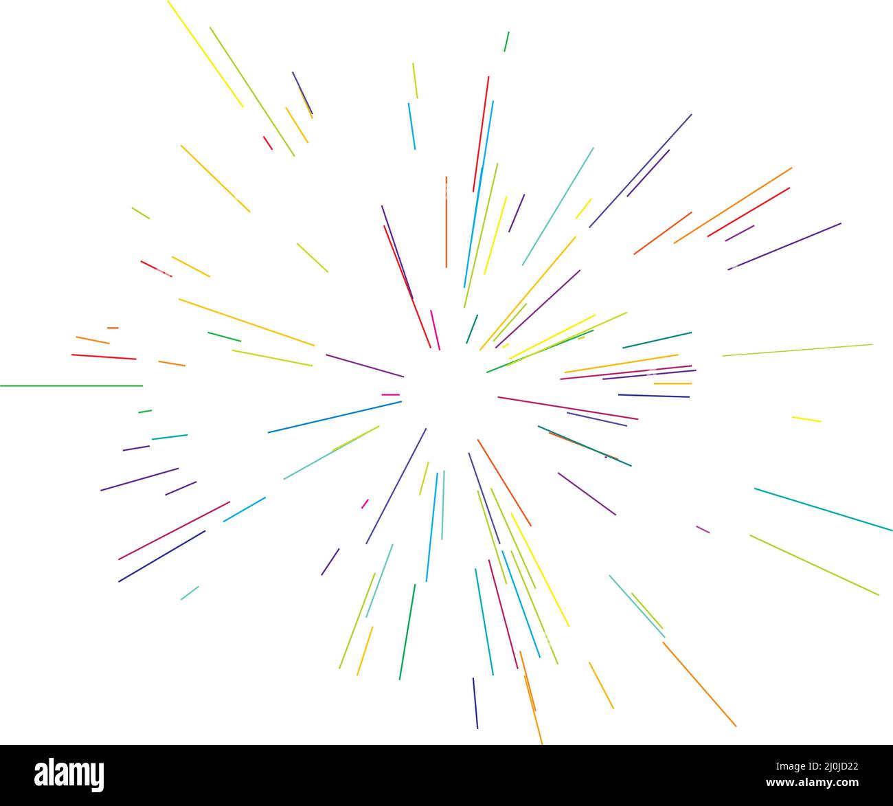 Radiate colorful lines, rays, beams. Radiating, radial multicolor sun ...