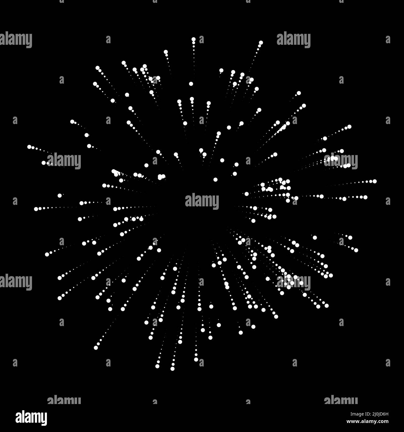 Random dots, circles and polkadots spreading, radiating. Confetti ...