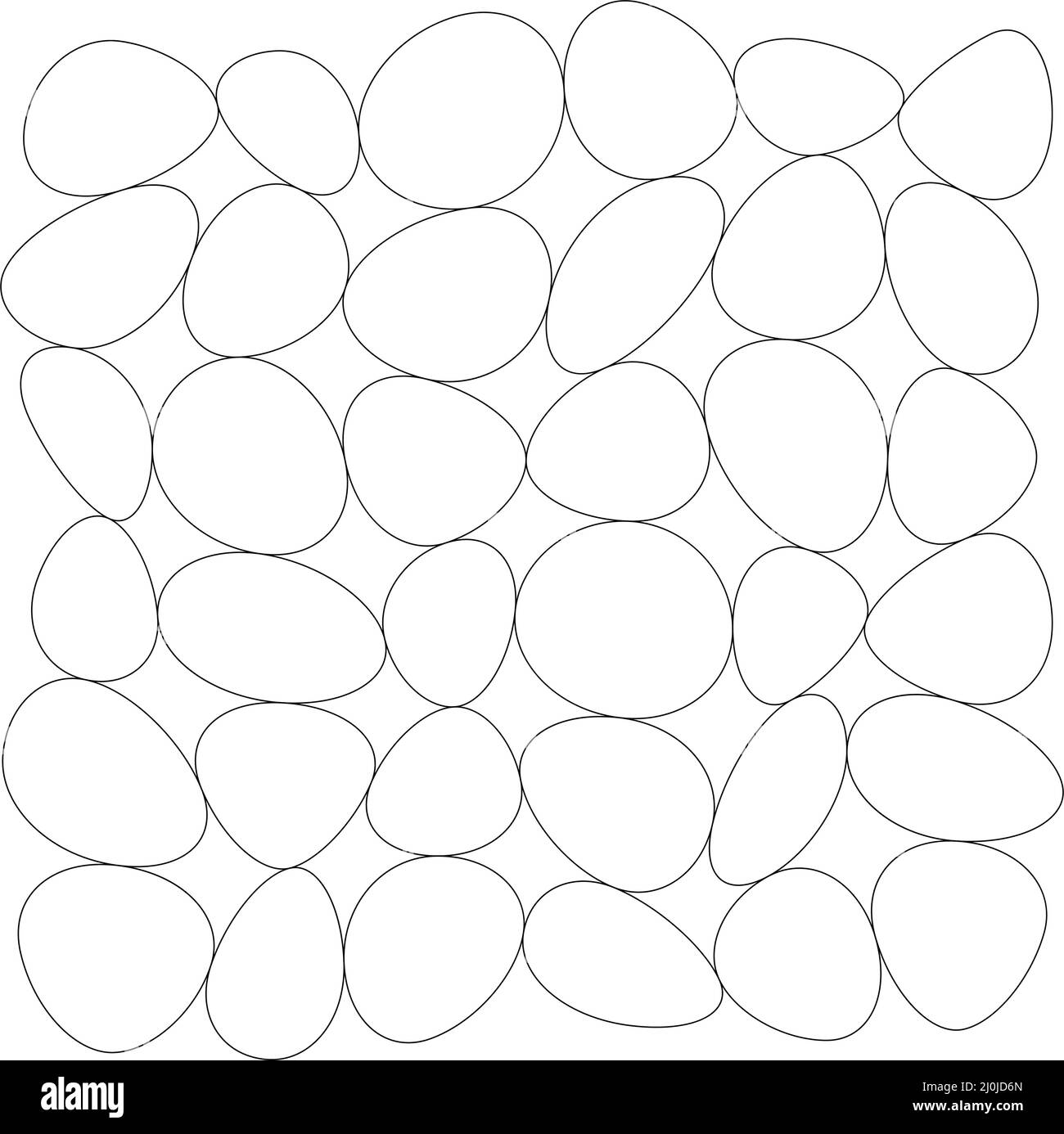 Rounded stones, pebbles, rock wall pattern and texture - stock vector ...