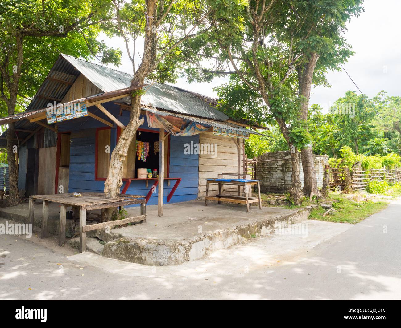 Ambon Island, Indonesia - February 2018: Typical houses on Ambon Island ...