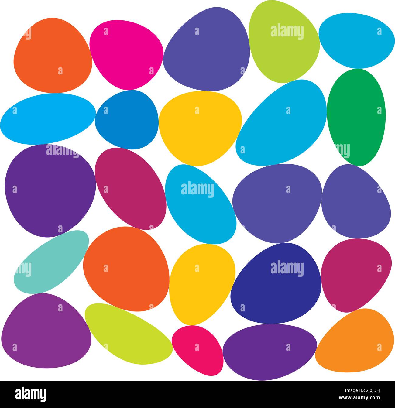 Rounded stones, pebbles, rock wall pattern and texture - stock vector ...