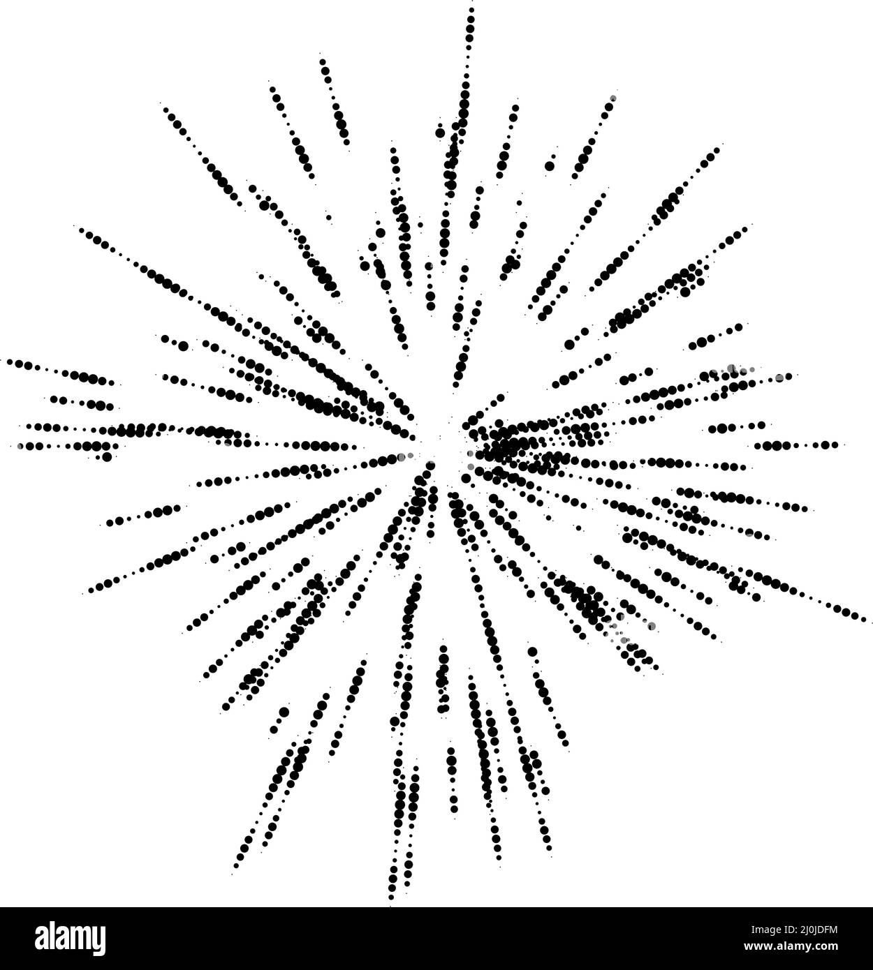 Random dots, circles and polkadots spreading, radiating. Confetti ...