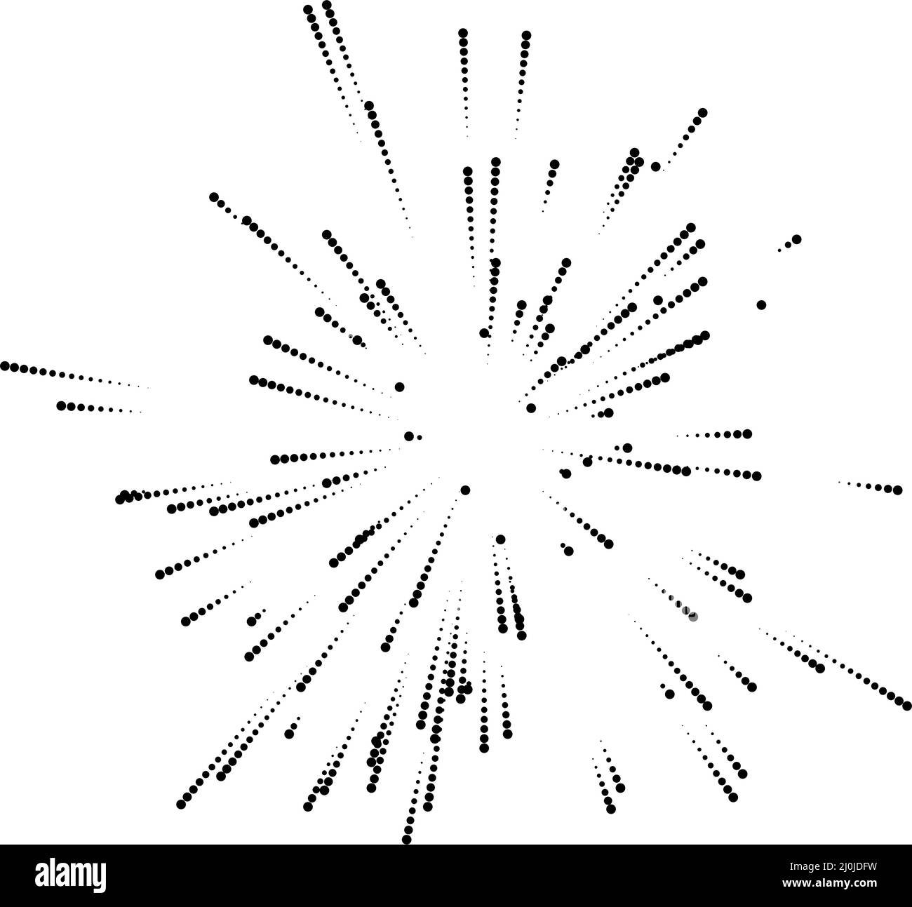 Random dots, circles and polkadots spreading, radiating. Confetti ...