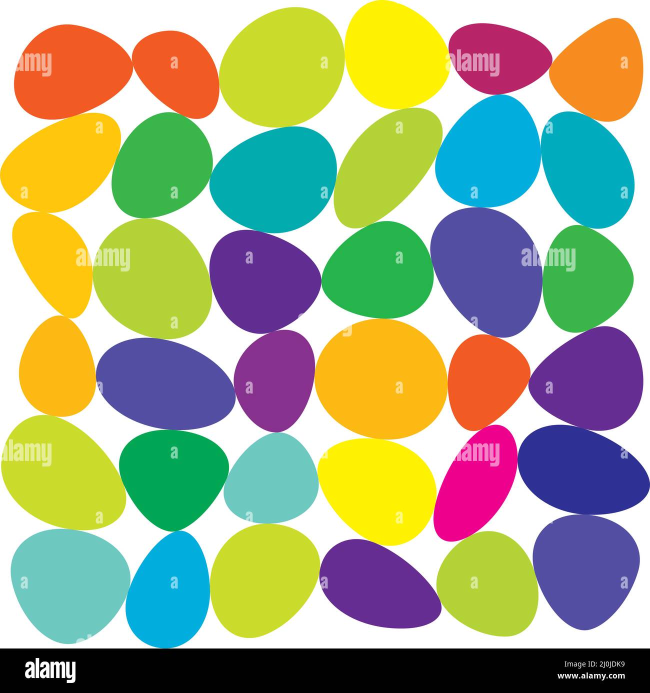 Rounded stones, pebbles, rock wall pattern and texture - stock vector ...