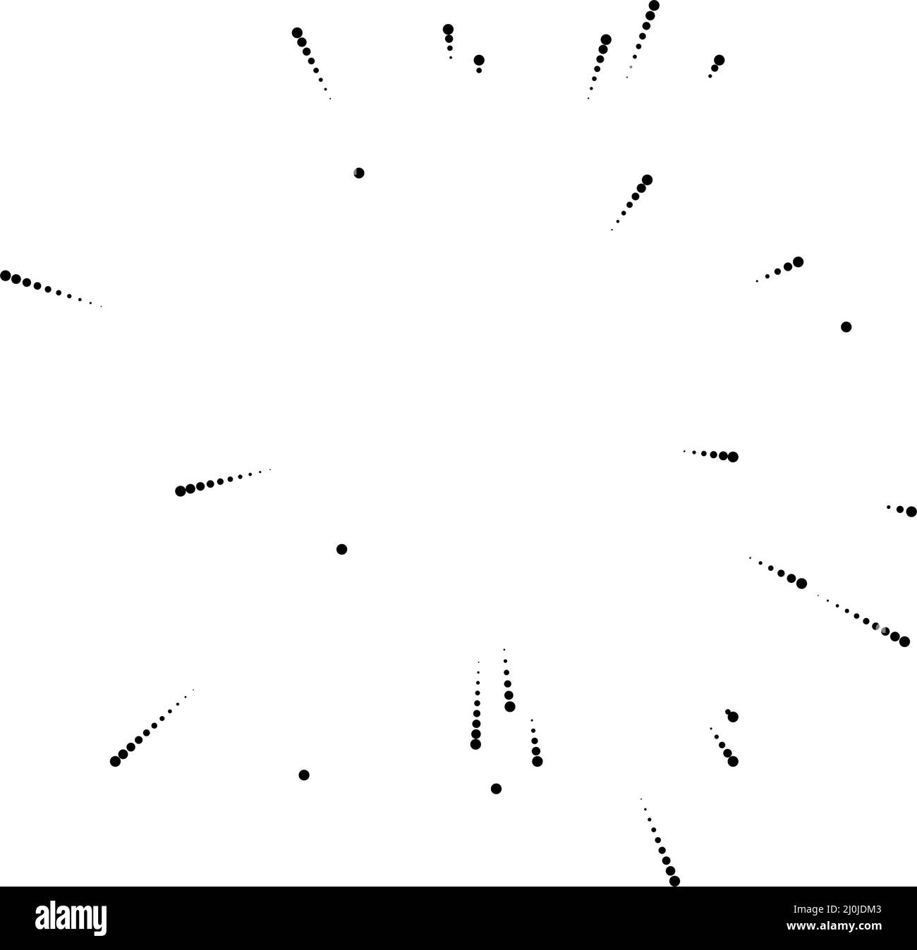 Random dots, circles and polkadots spreading, radiating. Confetti ...