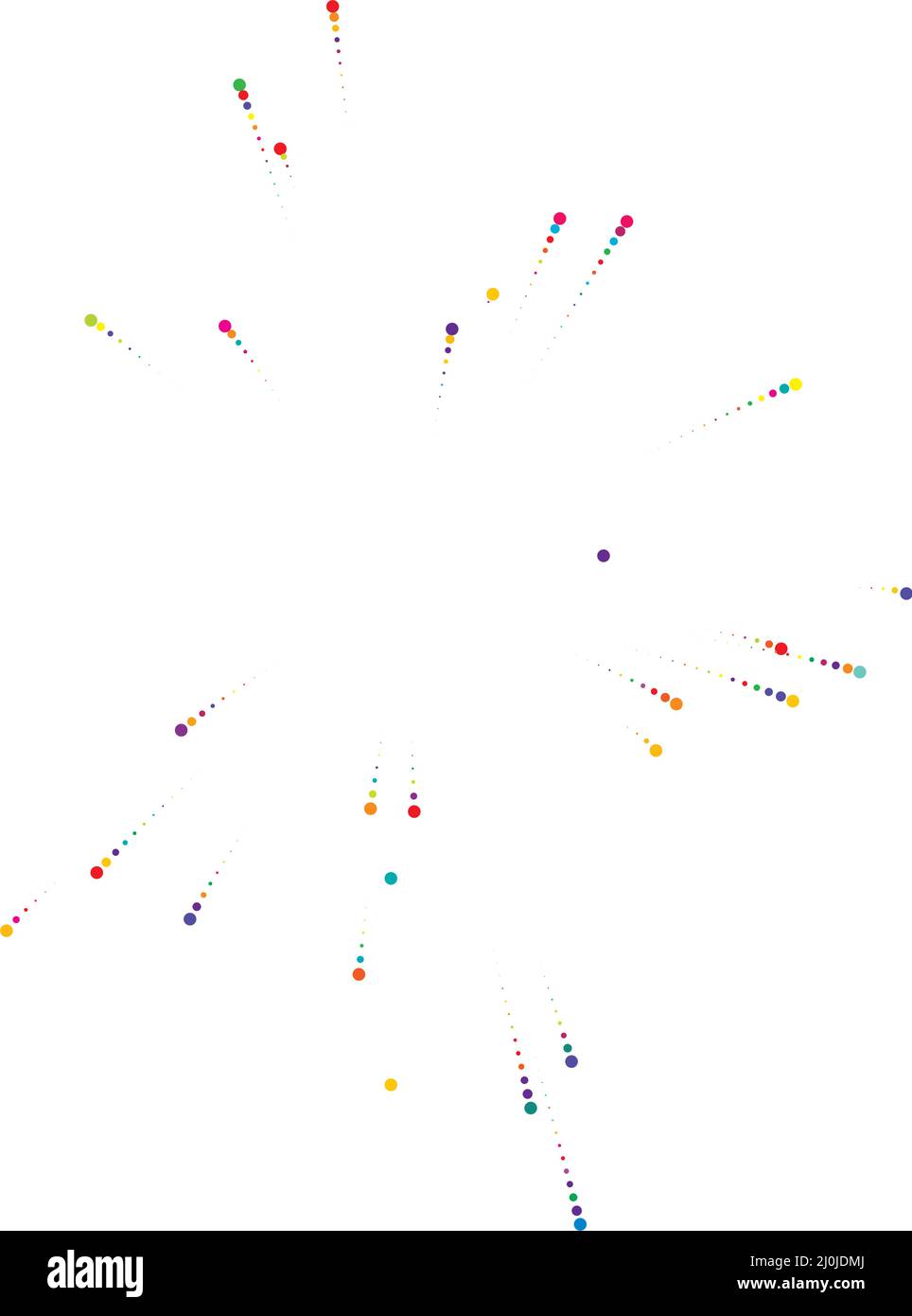 Random dots, circles and polkadots spreading, radiating. Confetti ...