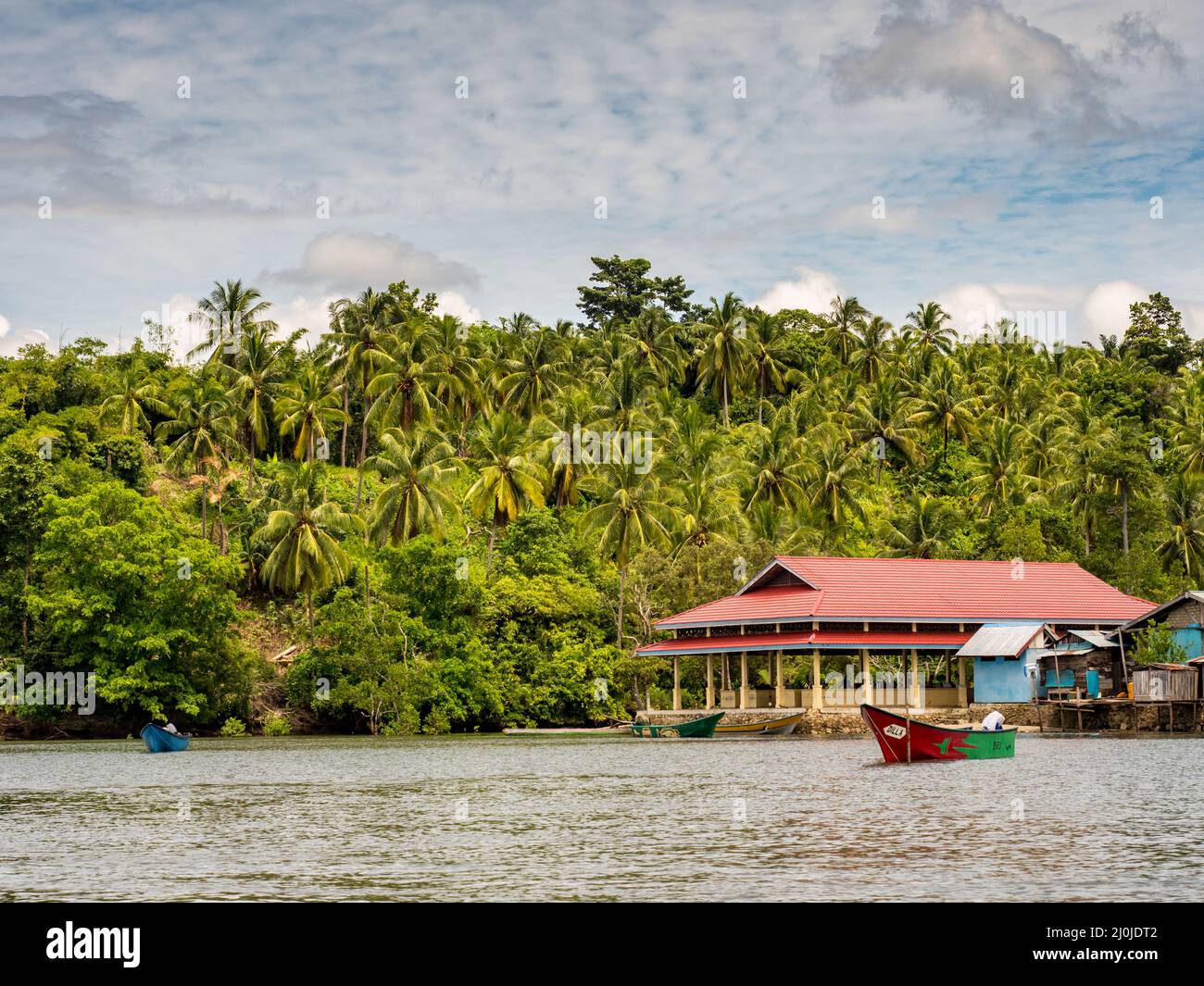 Namasan, Indonesia - January 31, 2018: Small village Namasan on West ...