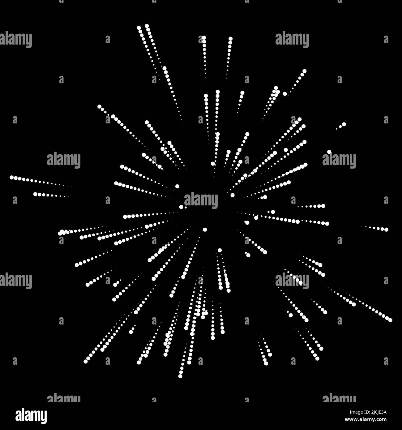 Random dots, circles and polkadots spreading, radiating. Confetti ...