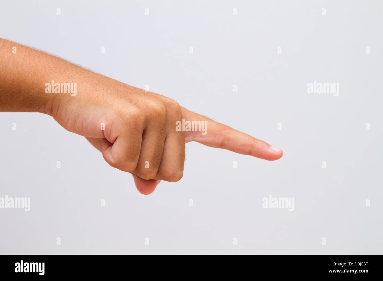 child waving forward on a white background in Rio de Janeiro Stock ...