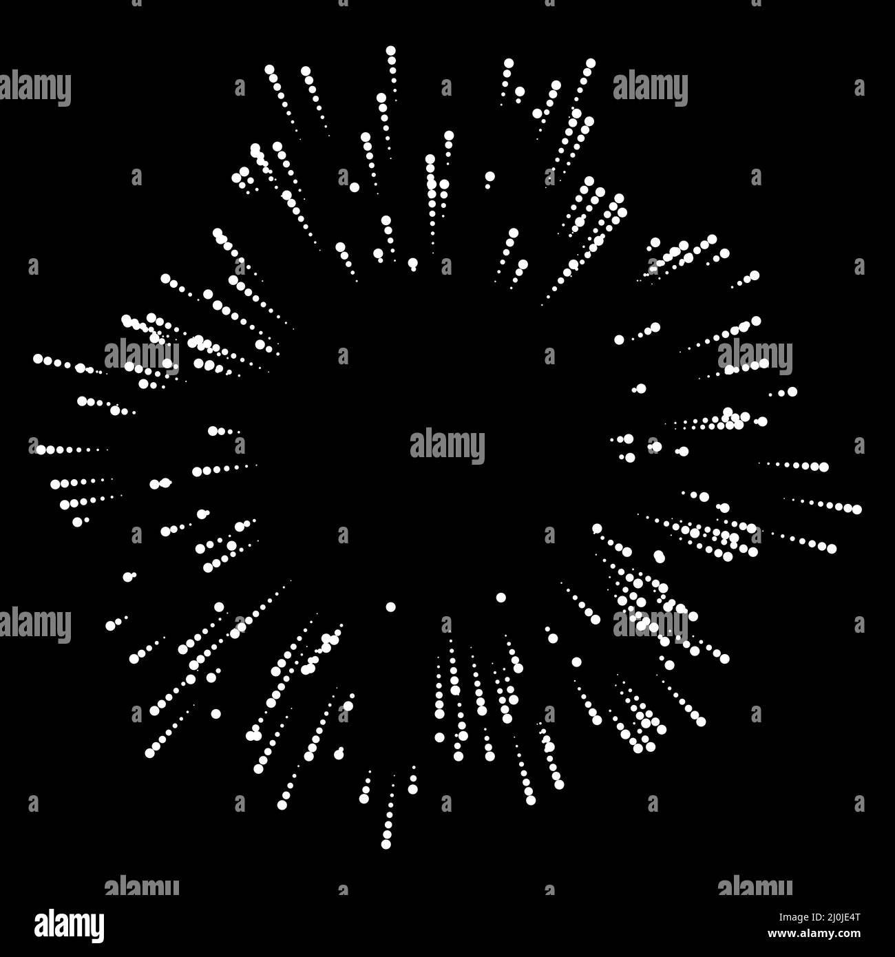 Random dots, circles and polkadots spreading, radiating. Confetti ...