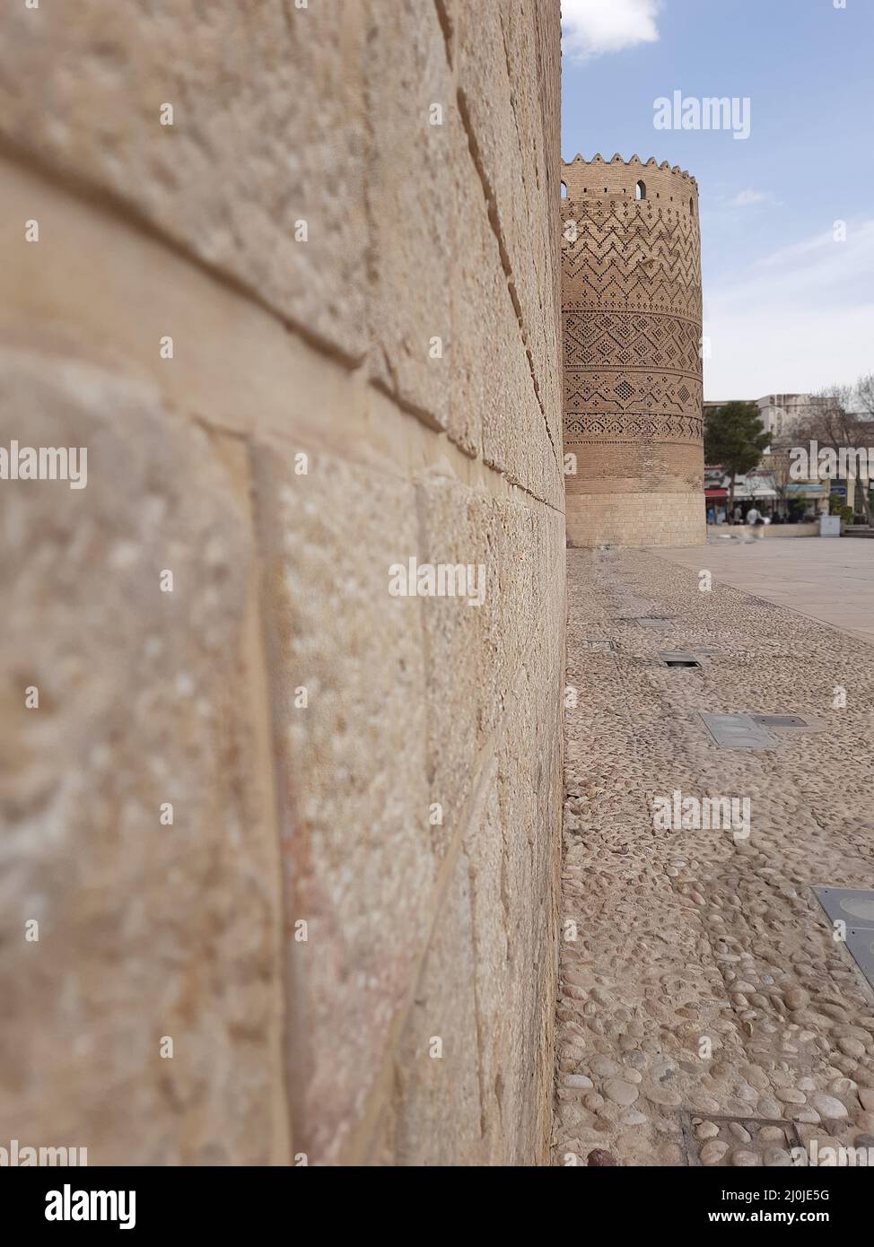 Vertical of walls of an old palace Stock Photo - Alamy