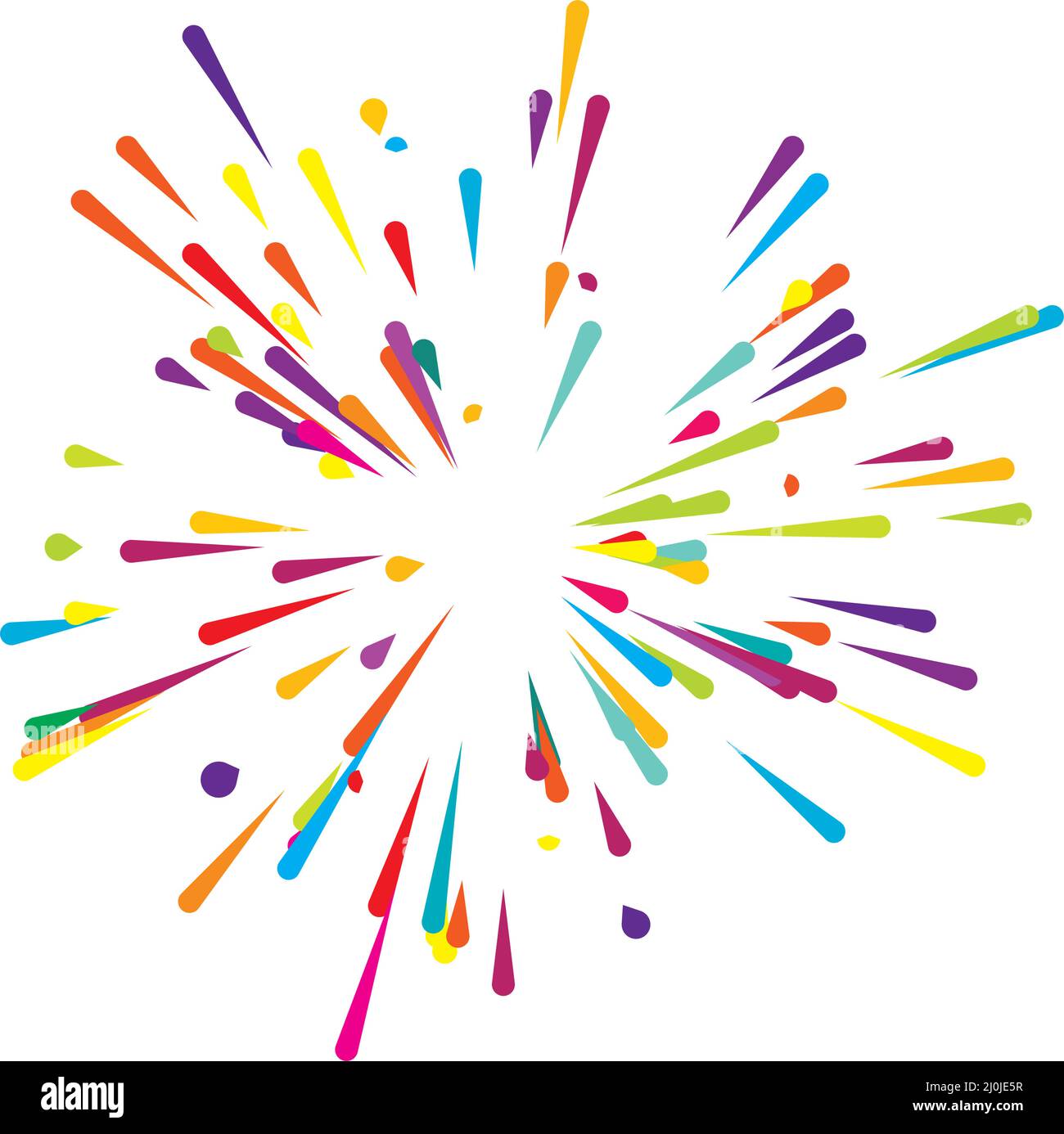 Radiate colorful lines, rays, beams. Radiating, radial multicolor sun ...