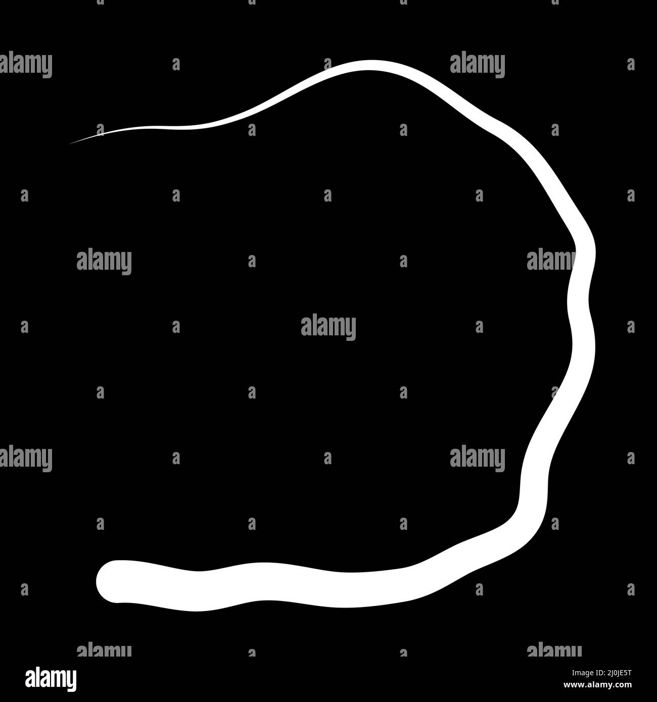 Random winding, tortuous line. Squiggly, waving, wavy curved line ...