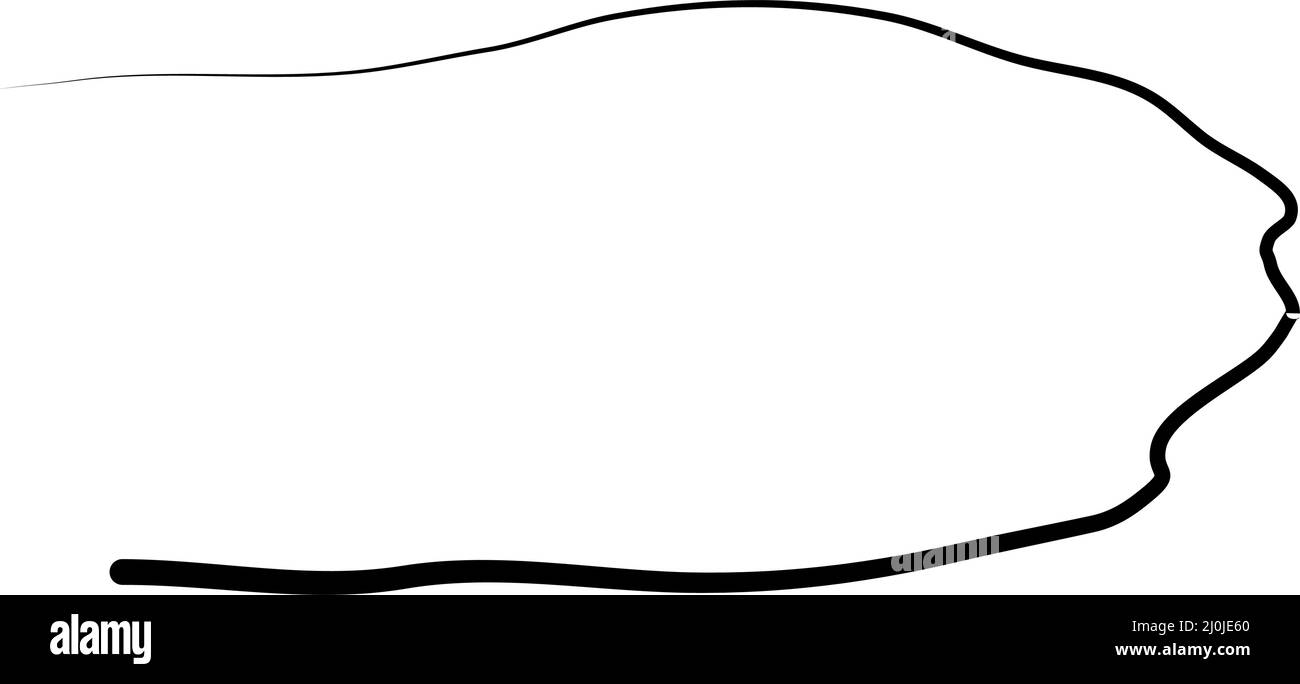 Random winding, tortuous line. Squiggly, waving, wavy curved line ...