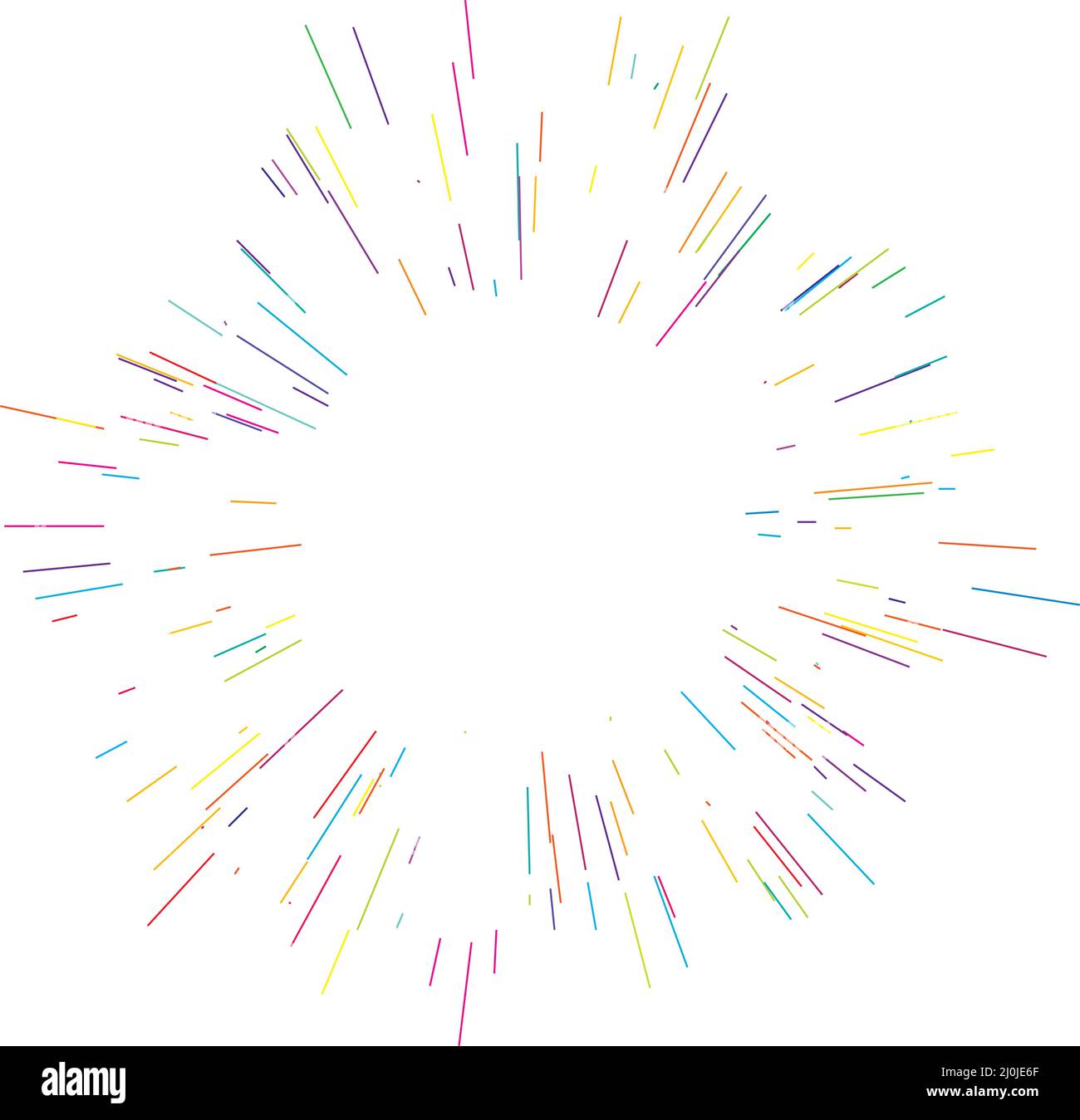 Radiate colorful lines, rays, beams. Radiating, radial multicolor sun ...