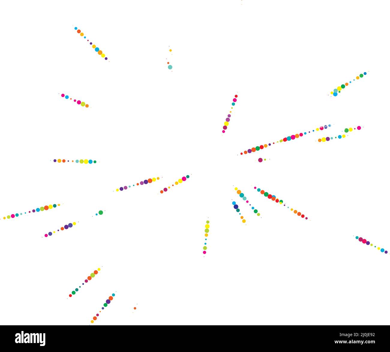 Random dots, circles and polkadots spreading, radiating. Confetti ...