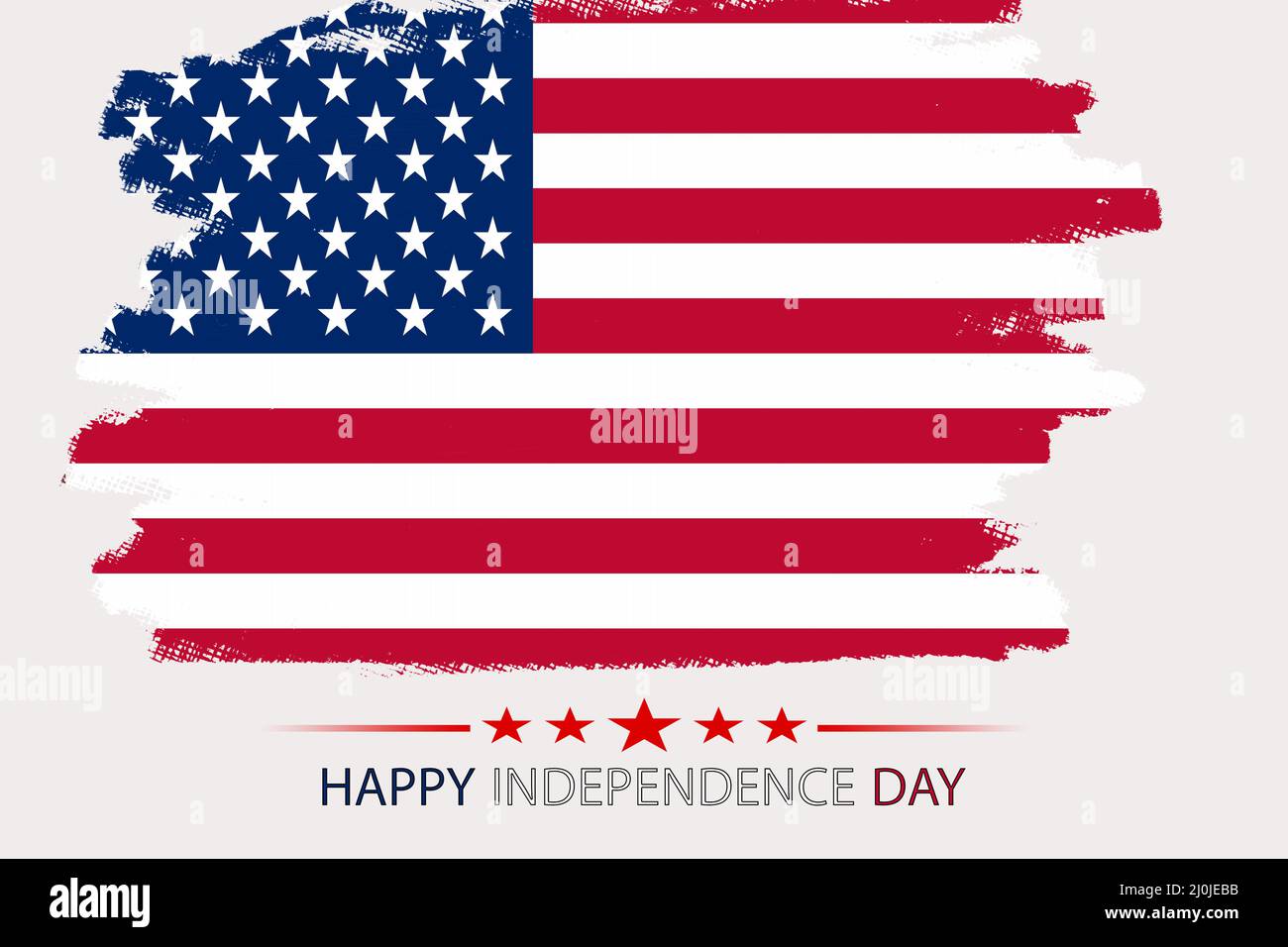 Illustration of Happy Independence Day with the United States flag ...