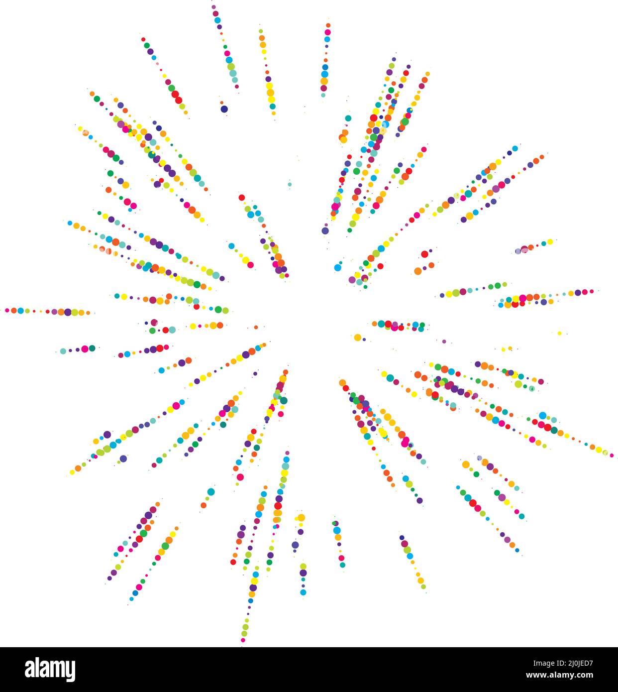 Random dots, circles and polkadots spreading, radiating. Confetti ...