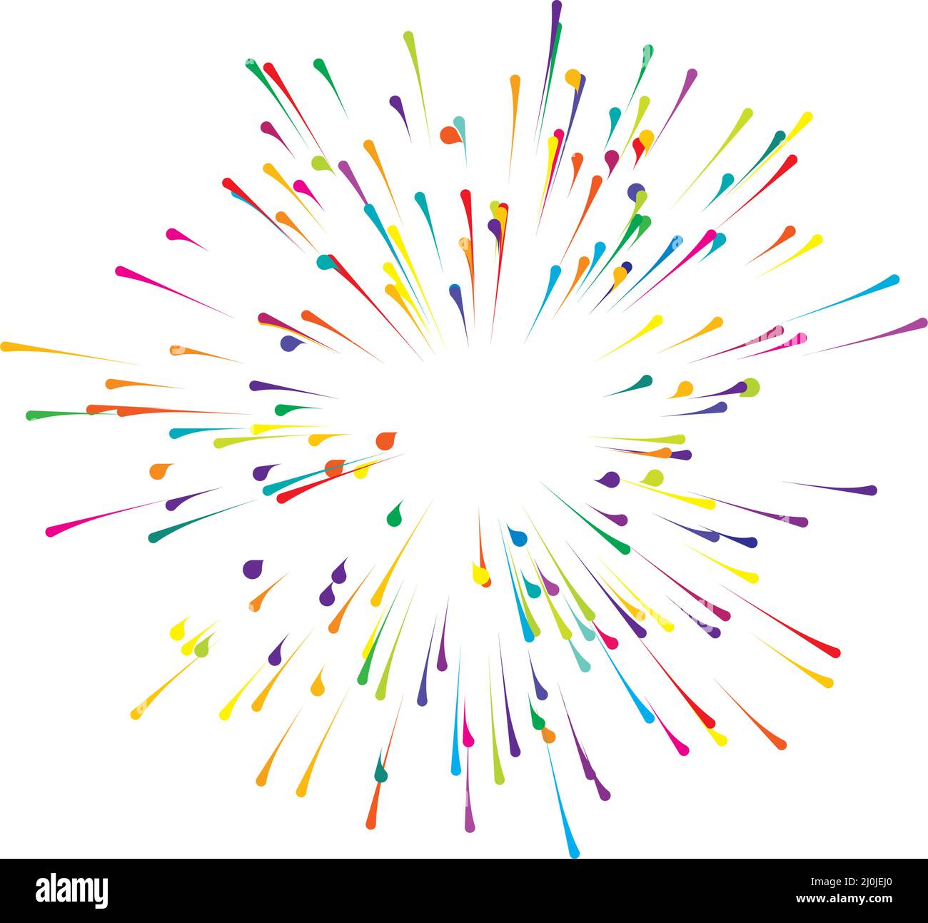 Radiate colorful lines, rays, beams. Radiating, radial multicolor sun ...