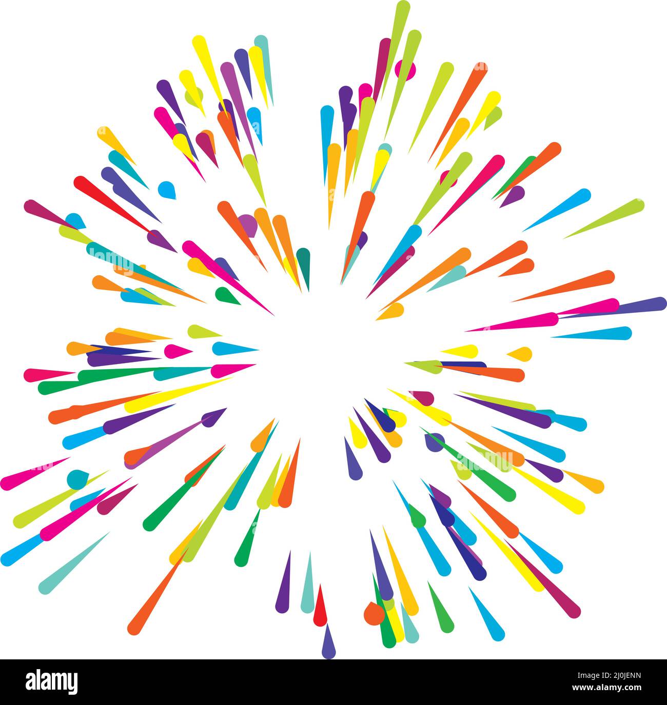 Radiate colorful lines, rays, beams. Radiating, radial multicolor sun ...