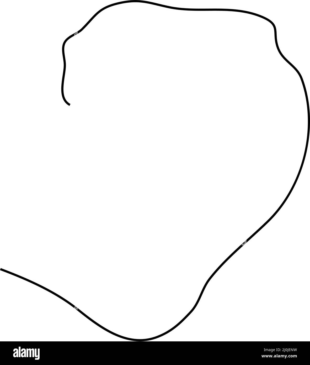 Random winding, tortuous line. Squiggly, waving, wavy curved line ...