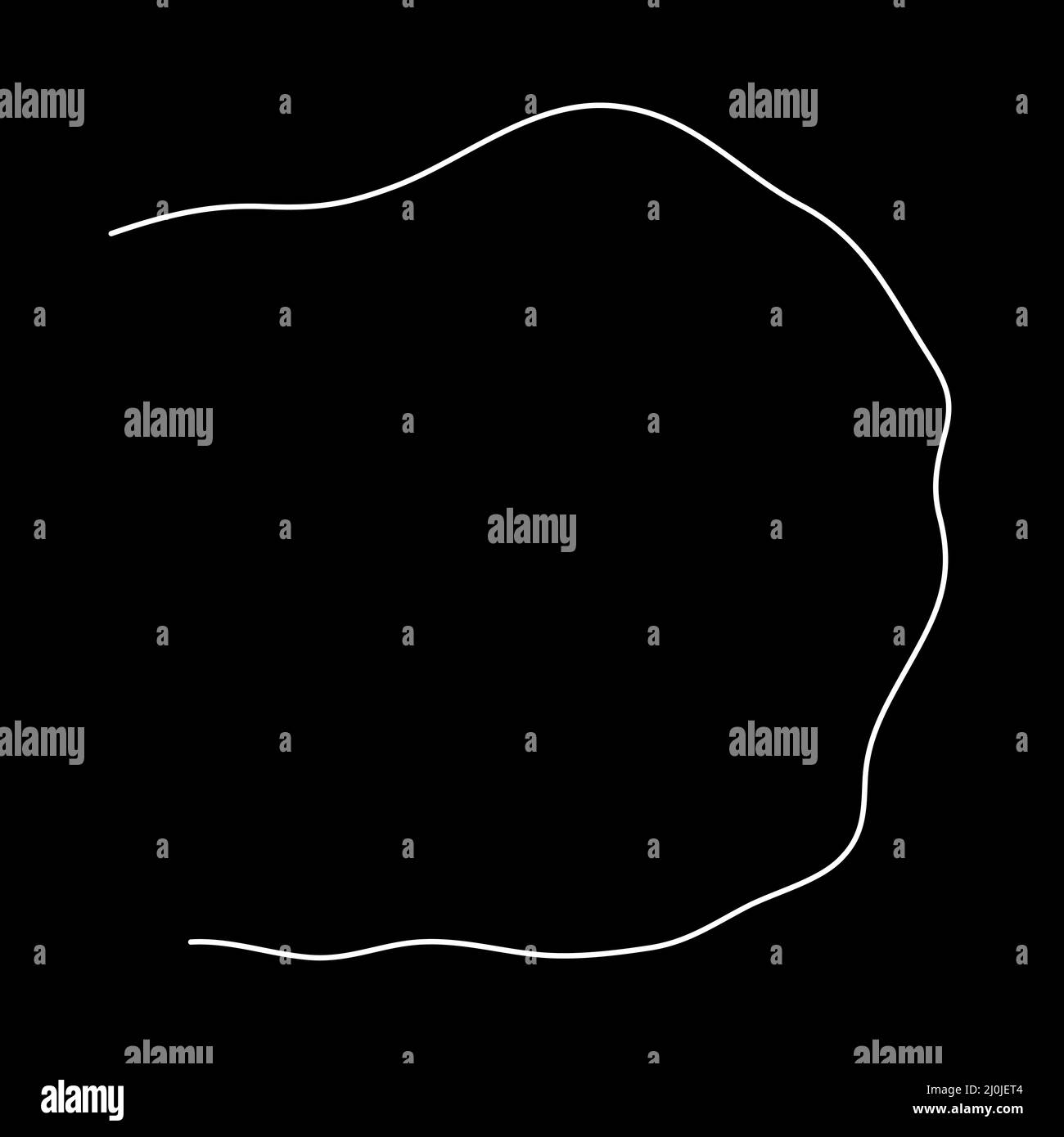 Random winding, tortuous line. Squiggly, waving, wavy curved line ...