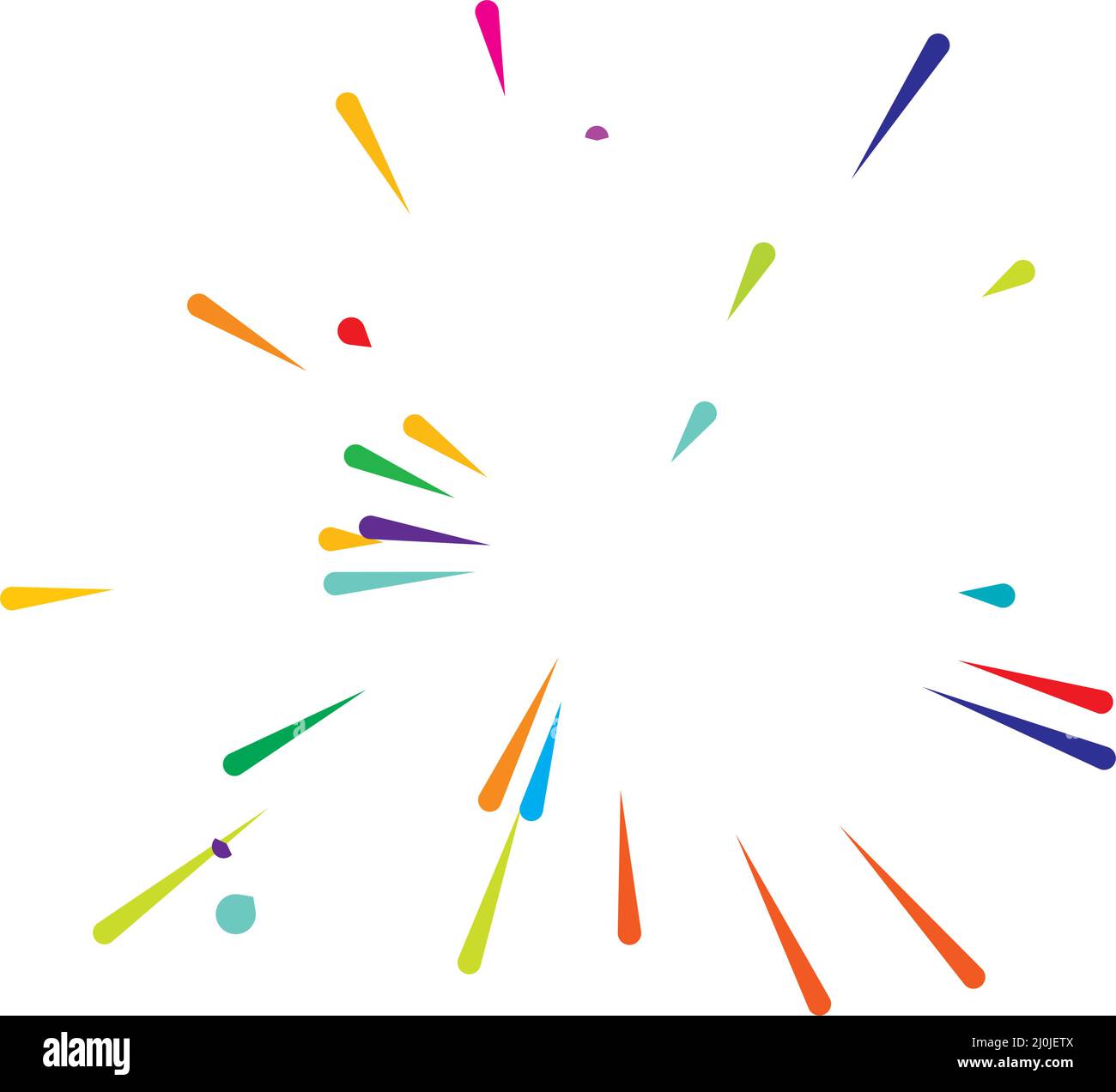 Radiate colorful lines, rays, beams. Radiating, radial multicolor sun ...