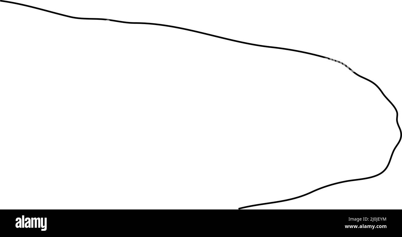 Random winding, tortuous line. Squiggly, waving, wavy curved line ...