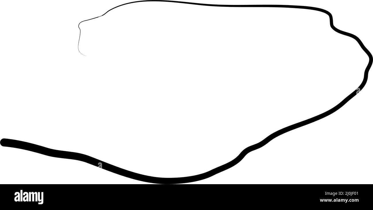 Random winding, tortuous line. Squiggly, waving, wavy curved line ...