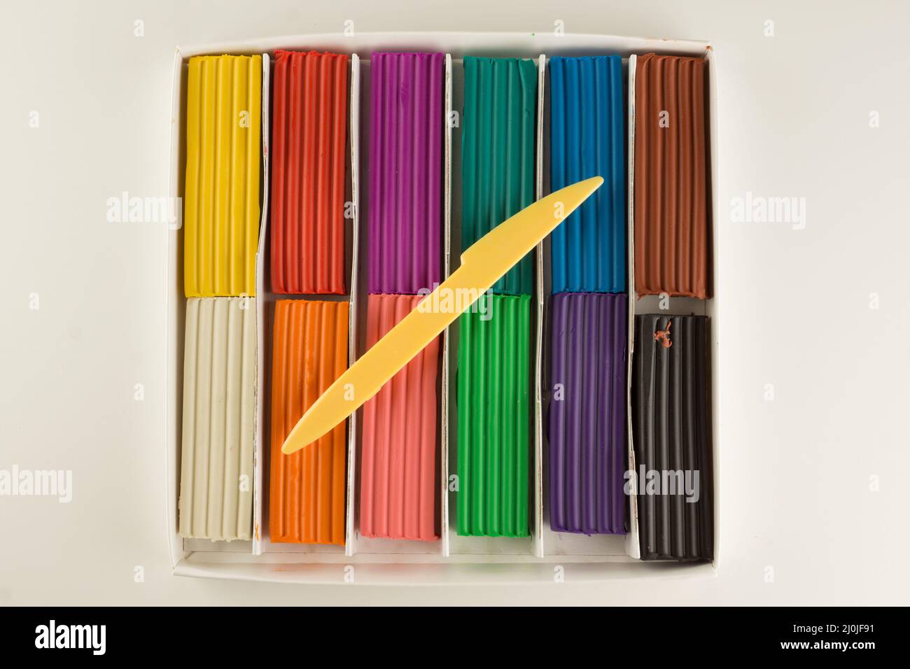 children color wax plasticine for creativity isolated on a white ...