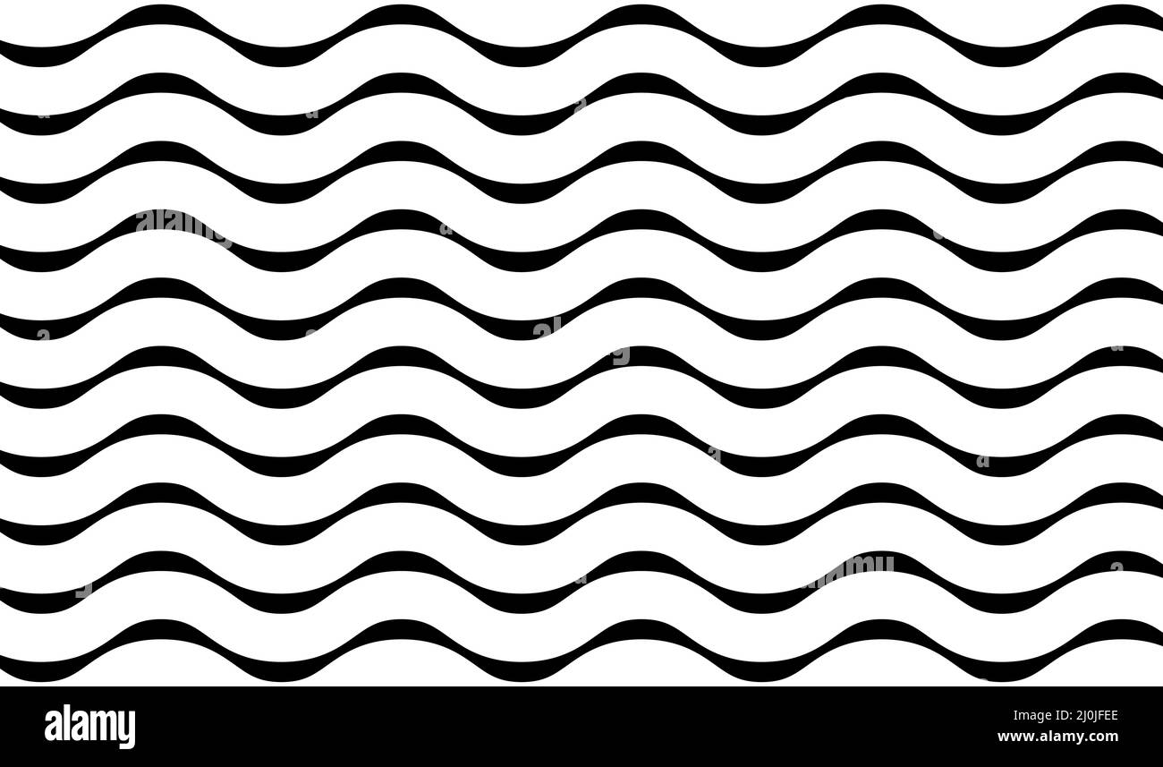 Wavy, waving wave lines, stripes pattern, texture element - stock ...