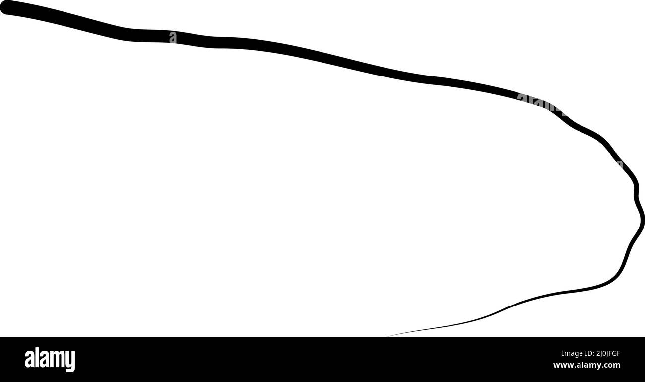 Random winding, tortuous line. Squiggly, waving, wavy curved line ...