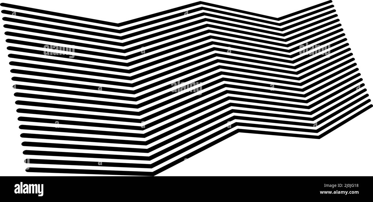Edgy zig-zag, criss-cross lines in 3D perspective - stock vector ...