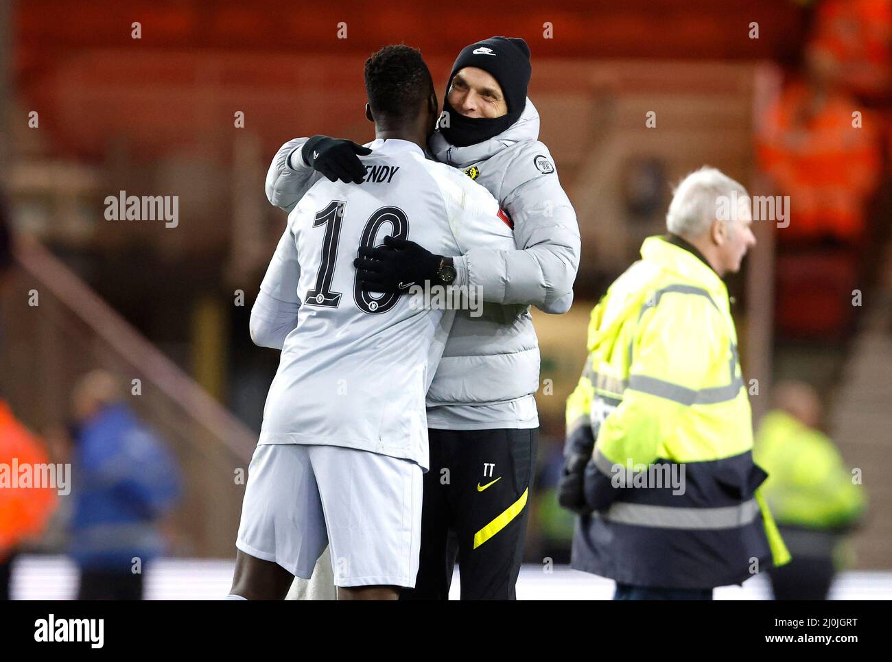 Edouard mendy celebrate hi-res stock photography and images - Alamy
