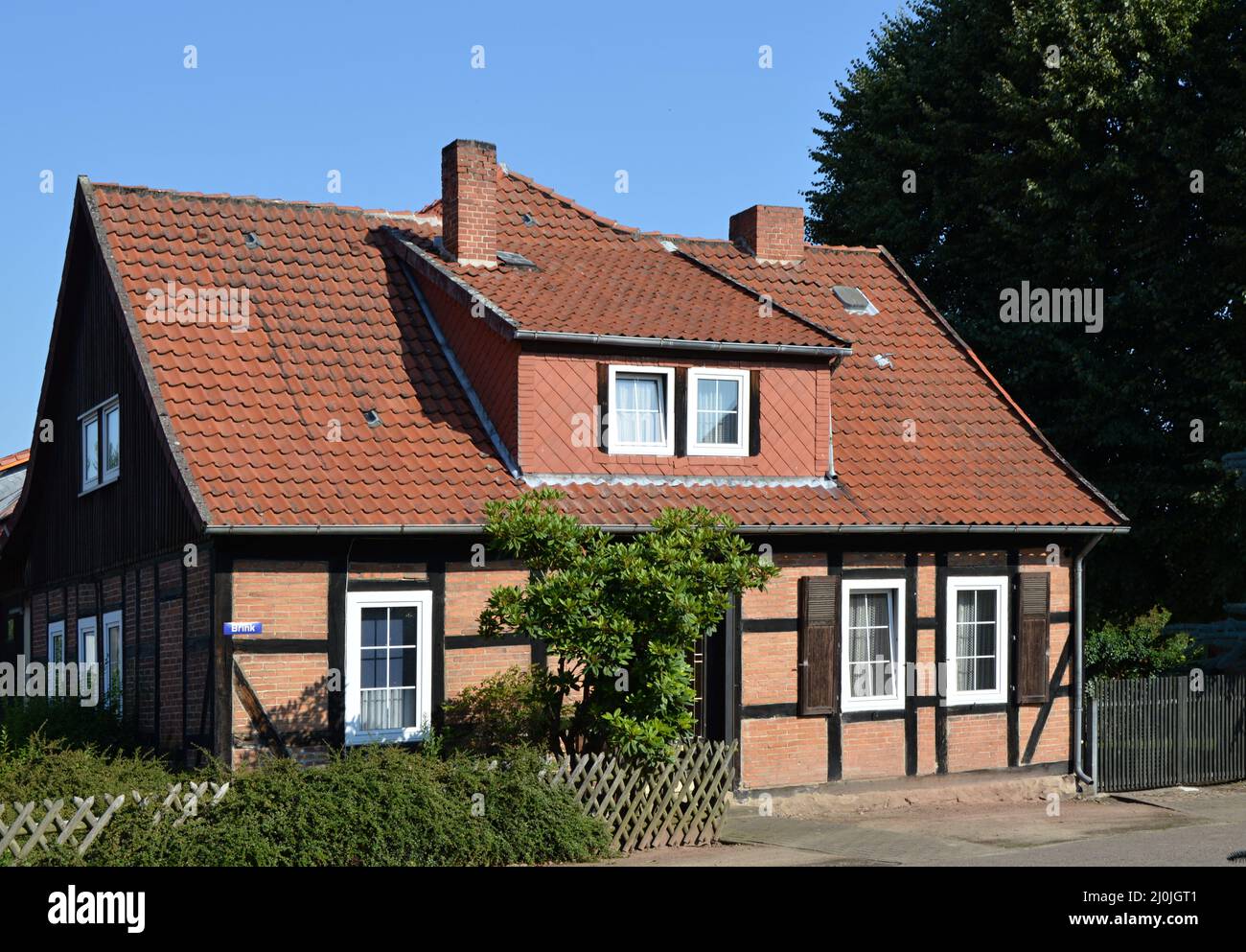 Typical Northern German Architecture in the Village Ahlden, Lower ...