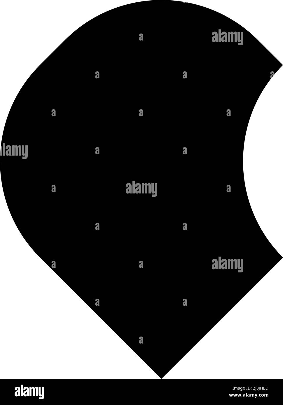 Abstract geometric shape, icon with corner effect - stock vector ...