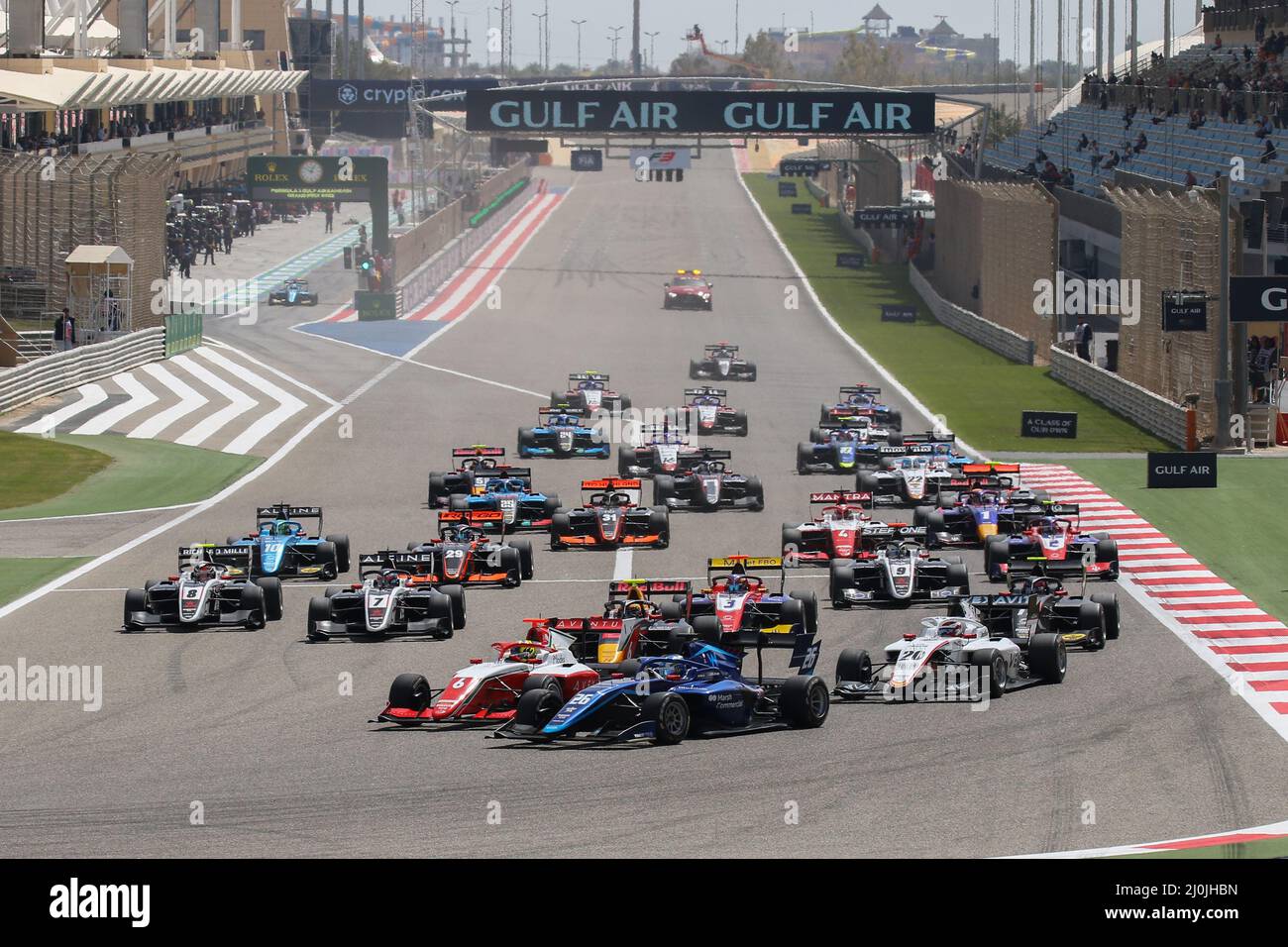 Start of the race, 26 O'SULLIVAN Zak (gbr), Carlin Buzz Racing, Dallara ...