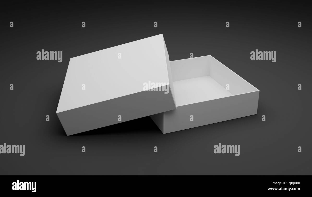 Blank Empty White Box For Mockup - 3D Illustration Stock Photo - Alamy