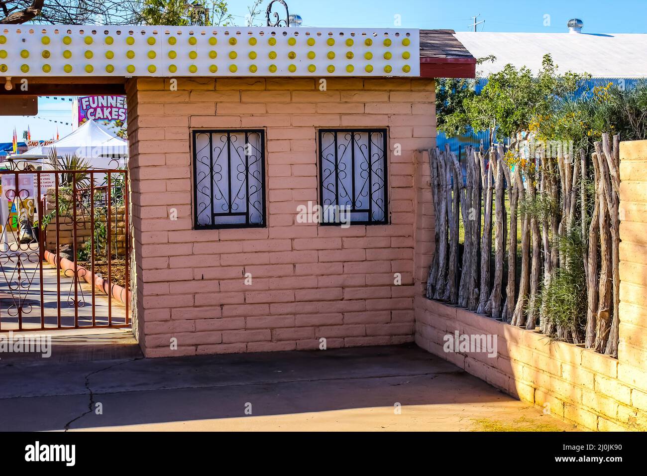 Small Ticket Booth Building With Admission Windows At Small County Fair ...